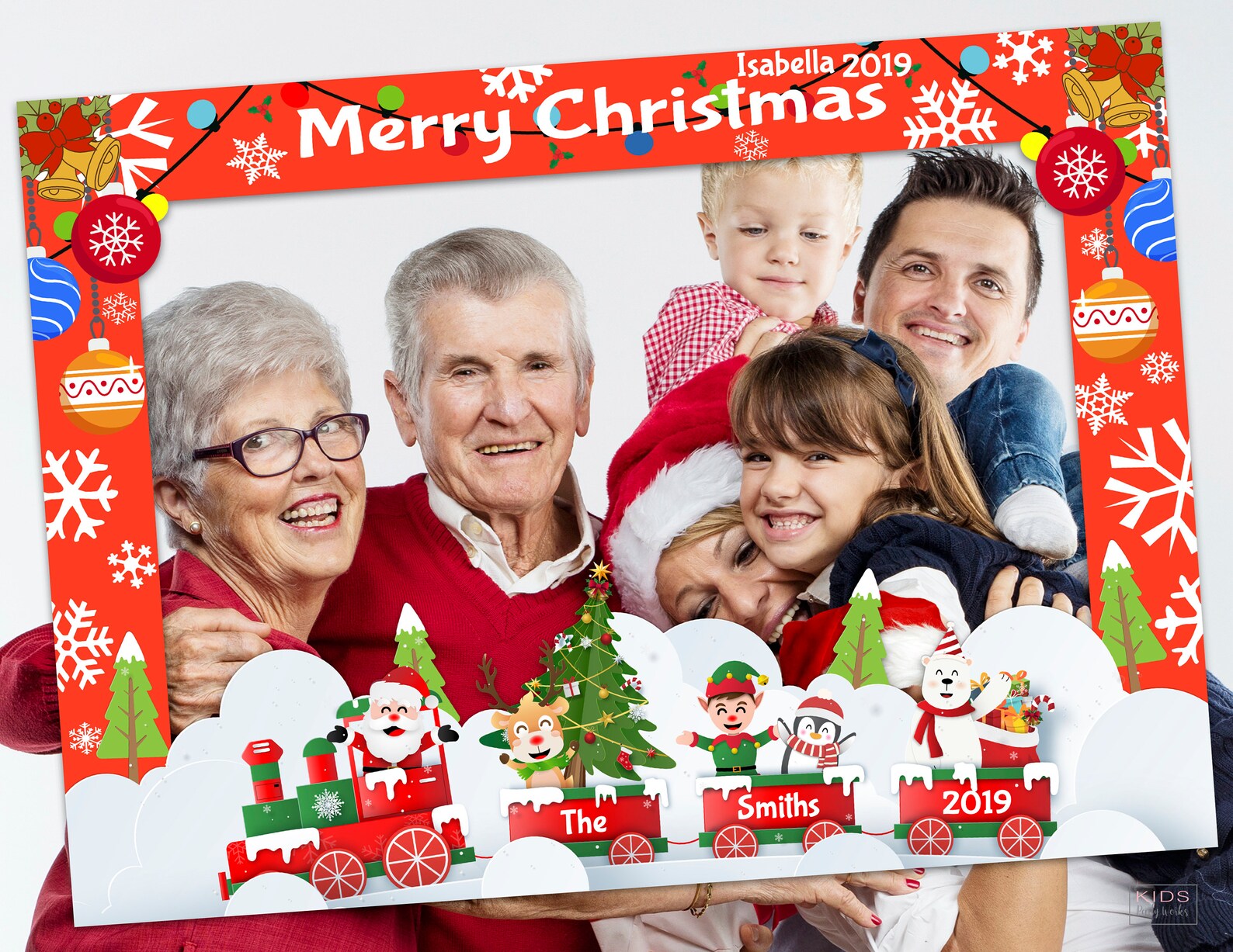 Christmas Photo Booth Frame Personalized Custom Merry - Etsy