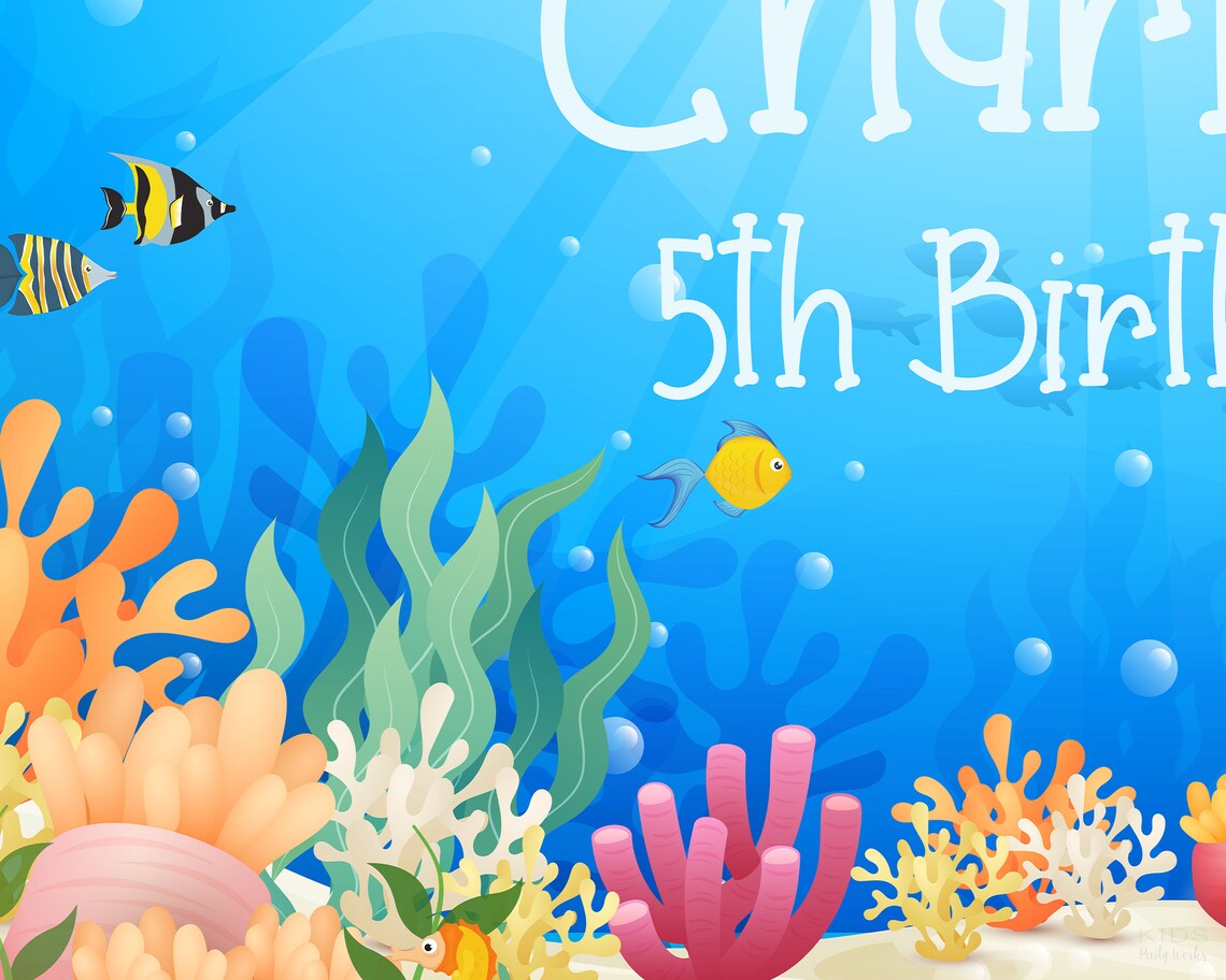 Under the Sea Backdrop | Party Decorations | Under the Sea Birthday ...