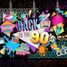 Back to the 90's Backdrop, 90s Theme Party Decoration, Retro Birthday ...