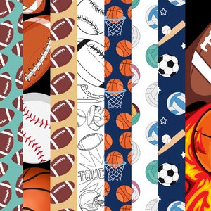 BINDER COVERS Printable EDITABLE, Boys Sports Binder Covers, Kids ...