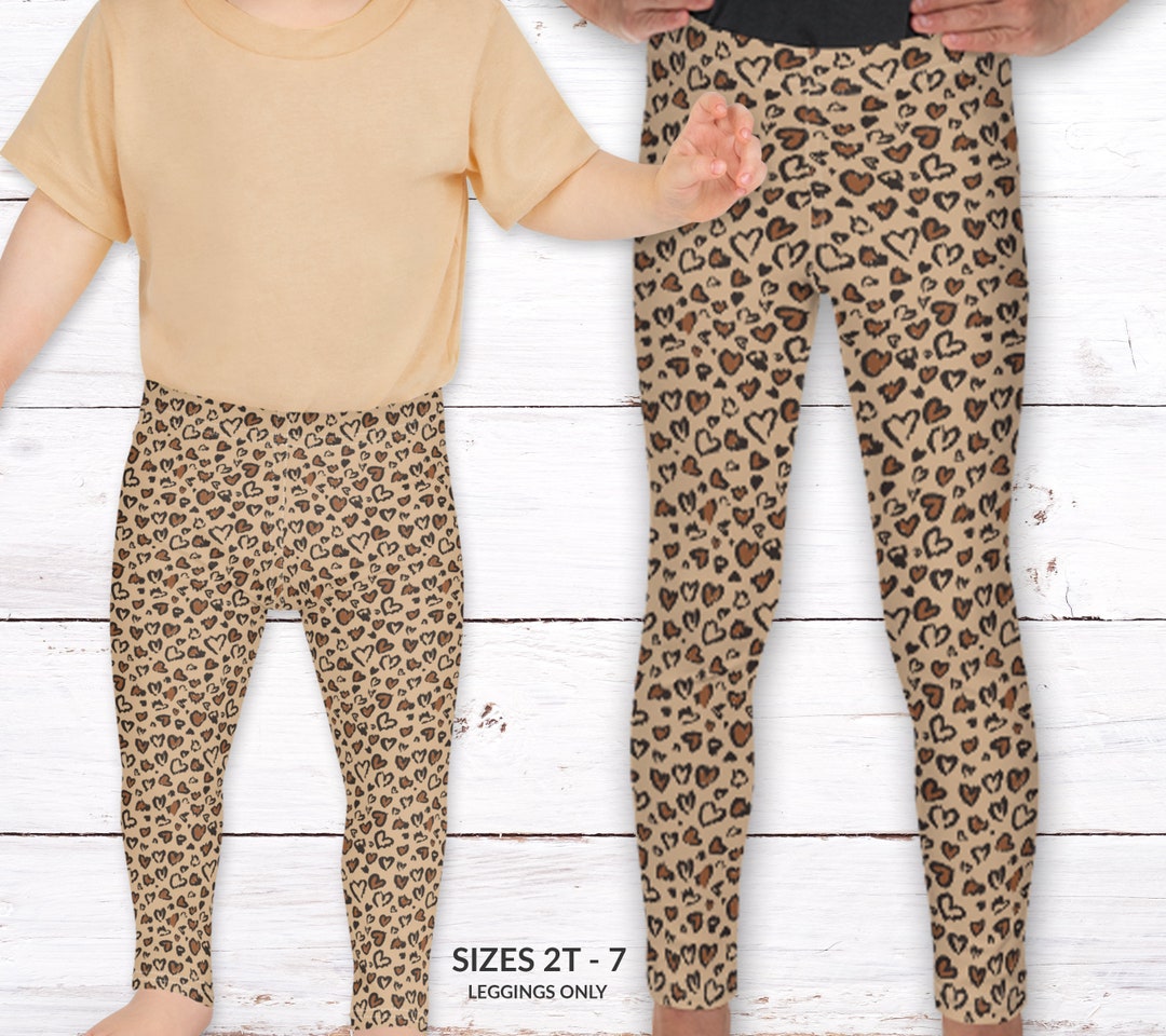 Girls Leggings, Leggings for Girls, Heart Cheetah Leopard Print ...