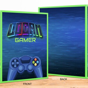 Kids Printable BINDER COVERS, Gamer Binder Covers, 1 Personalized Cover ...