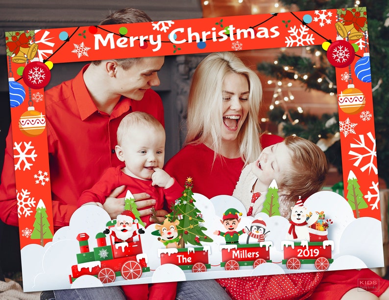 Christmas Photo Booth Frame Personalized Custom Merry - Etsy