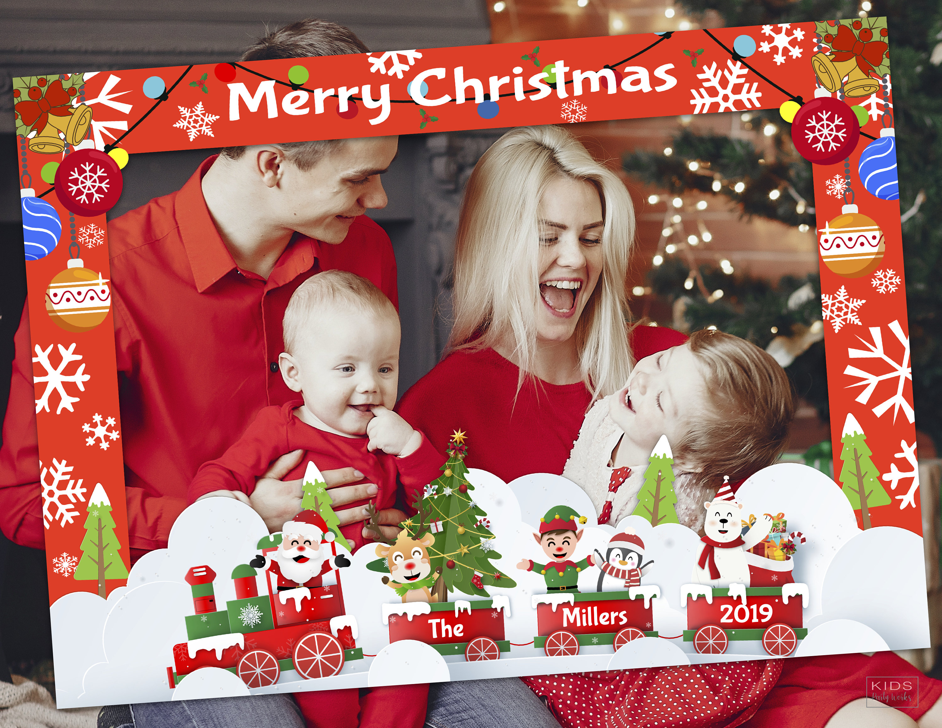 Christmas Photo Booth Frame Personalized Custom Merry - Etsy