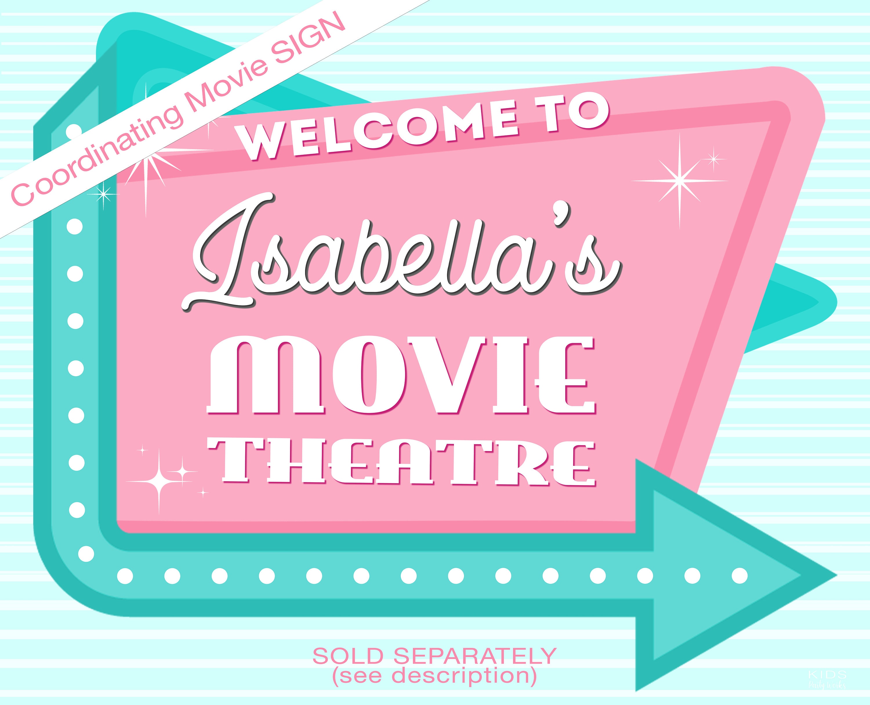 Retro Drive-in Ticket Booth Sign, Drive in Sign, Movie Night Backdrop ...