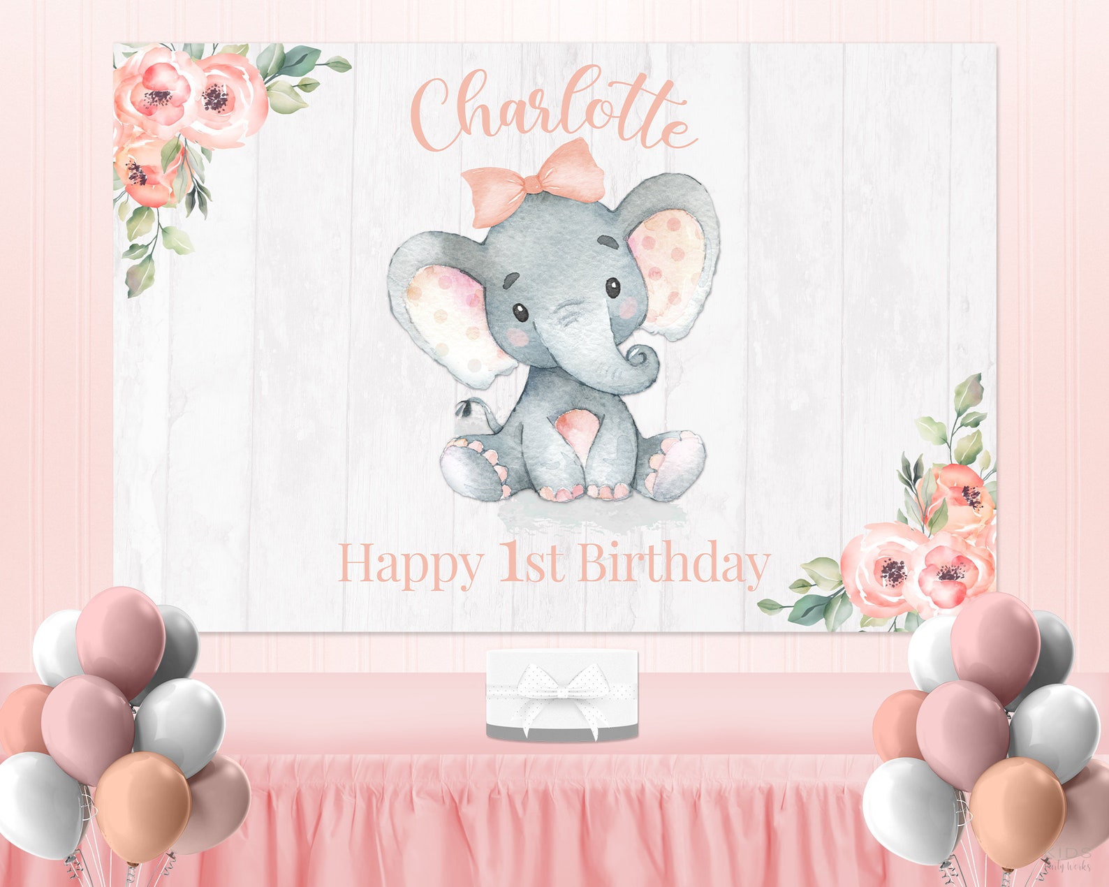 Elephant Backdrop for Baby Shower or Birthday. You'll Love - Etsy