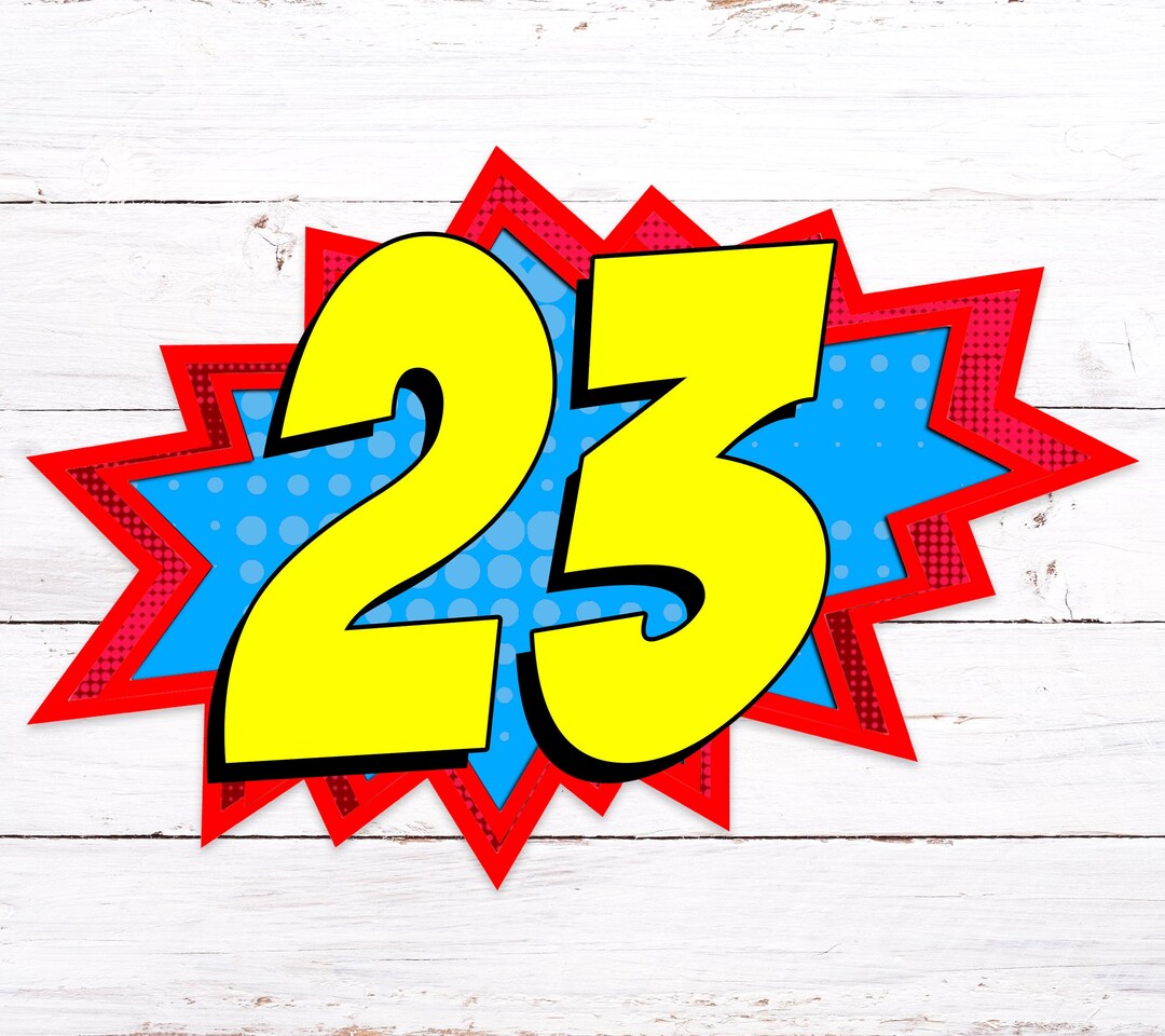 Superhero Bubble Number 23- Superhero Birthday - Superhero Centerpiece ...