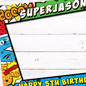 Superhero Photo Booth Frame, Superhero Custom Sign, Superhero, Party ...