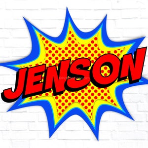 Superhero Name Sign, Superhero Birthday, Superhero Decorations ...