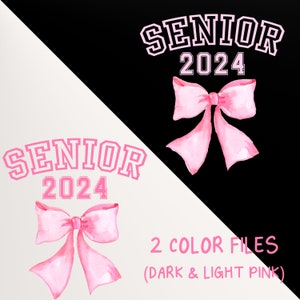 Coquette, Senior 2024 PNG, Pink Bow Png, Class of 2024 Png, Graduation ...