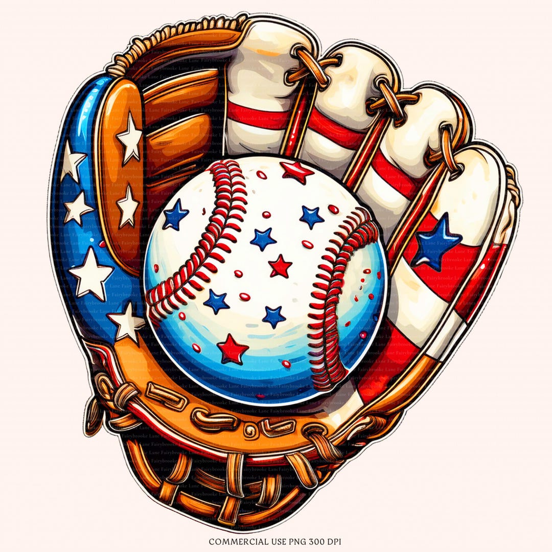 Baseball Png, July 4th PNG, Baseball Glove Png, American Flag Png ...