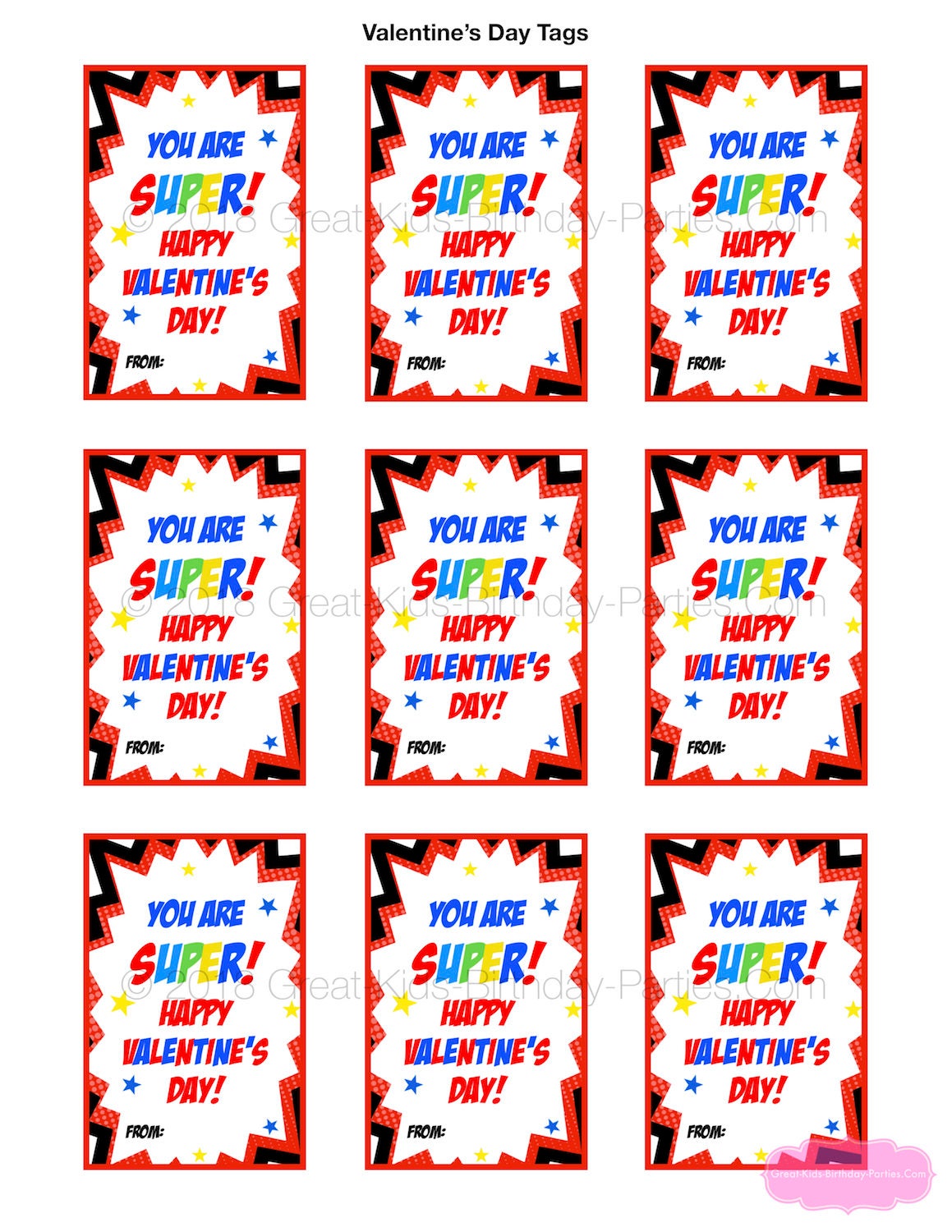 Valentine's Day Tags Valentine's Tags - Etsy