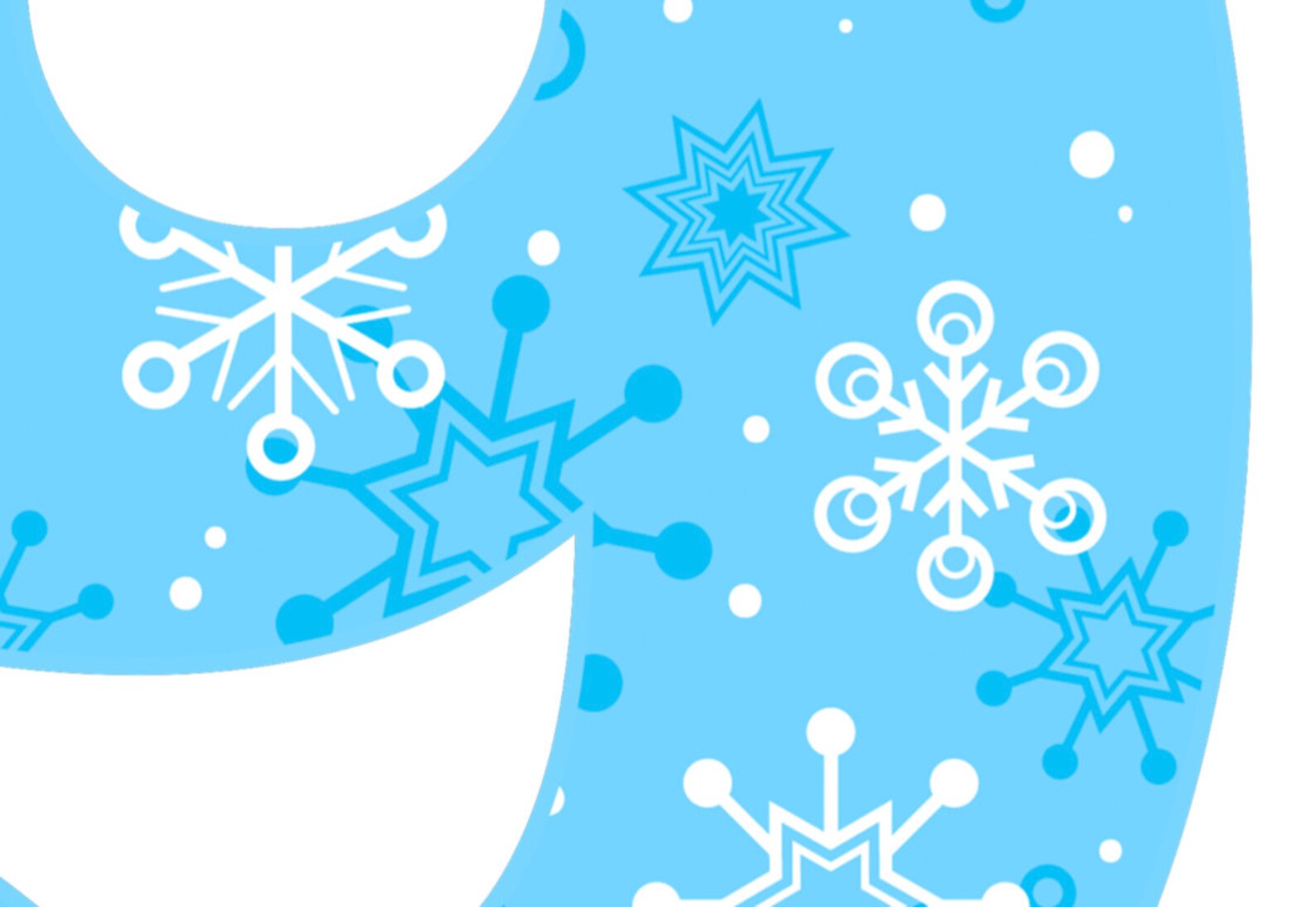 Numbers Clipart Snowflakes Number Clipart Number Iron-on | Etsy