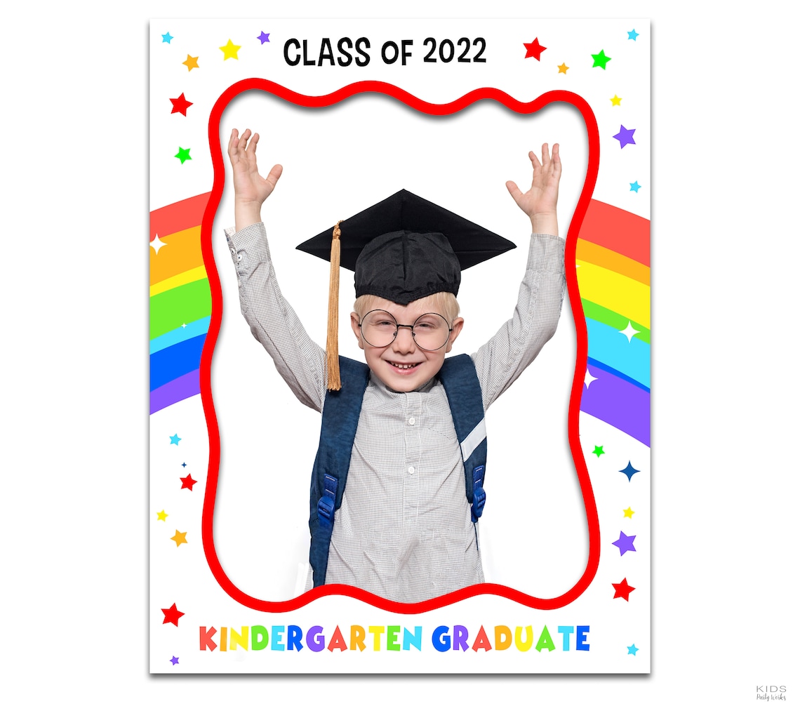 Kindergarten Grad Photo Booth Frame Graduation 2022 Class - Etsy