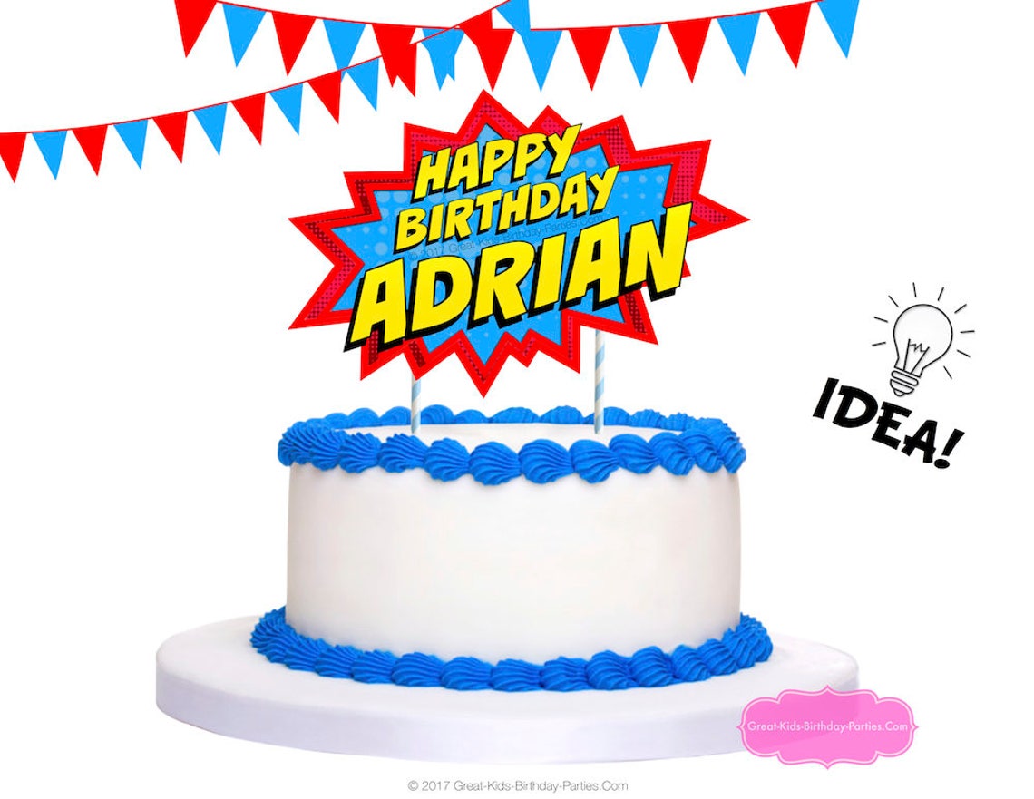 Superhero Happy Birthday Superhero Birthday Sign Superhero | Etsy