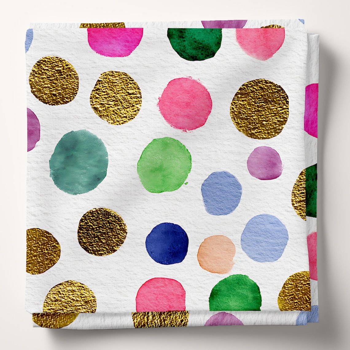 Watercolor Dots Seamless Pattern JPG, Gold Polka Dot Digital Paper ...