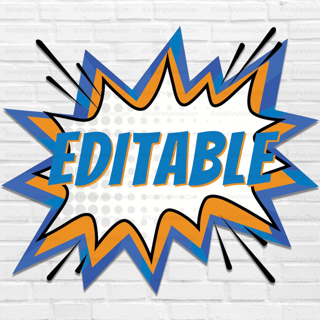 Comic Bubble Editable Comic Bubble Word Bubble Speech Bubble, Superhero ...