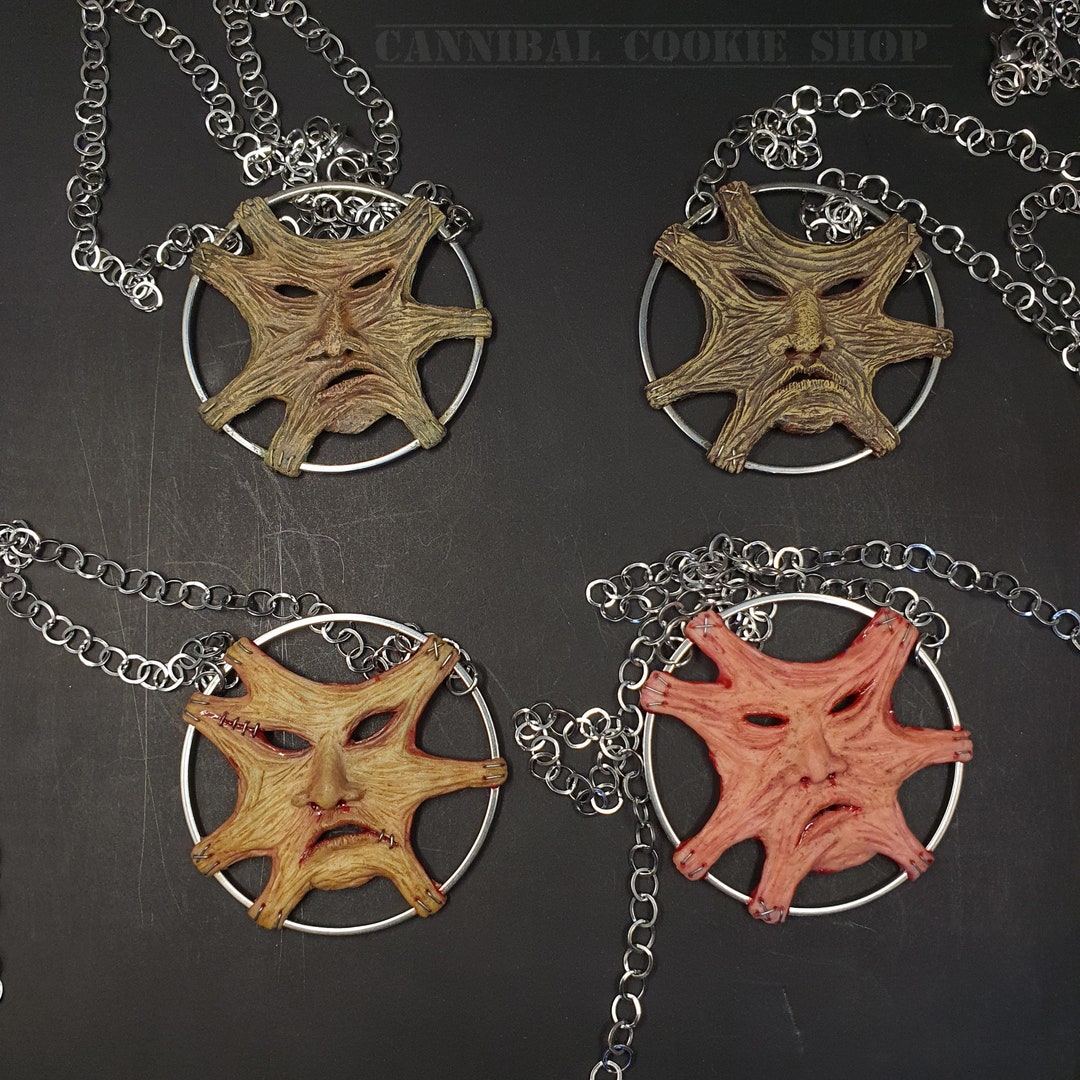 Flayed Face Necklace/creepy Necklace/weird Jewelry. - Etsy