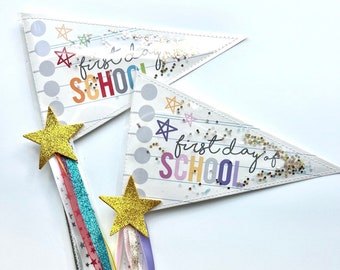 Kids Back to School Craft First Day of School Pennant Flag - Etsy