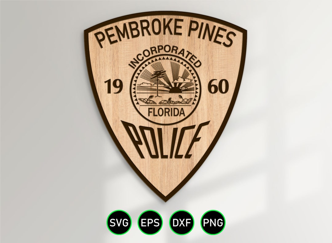 Pembroke Pines Florida Police Patch SVG, City Police Department Officer ...