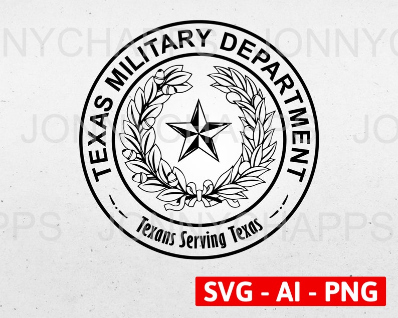 Texas Military Department Seal TMD Logo Texas Military | Etsy