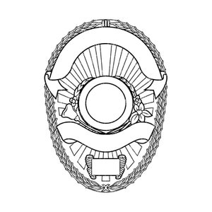 Classic Oval Shaped Badge V12 SVG, Blank Police Sheriff Fire Badge ...