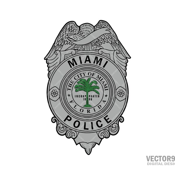 Miami Police Badge - Etsy