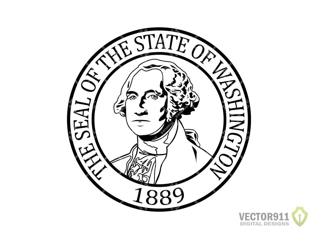 Washington State Seal, State of WA Great Seal Insignia Logo Digital ...