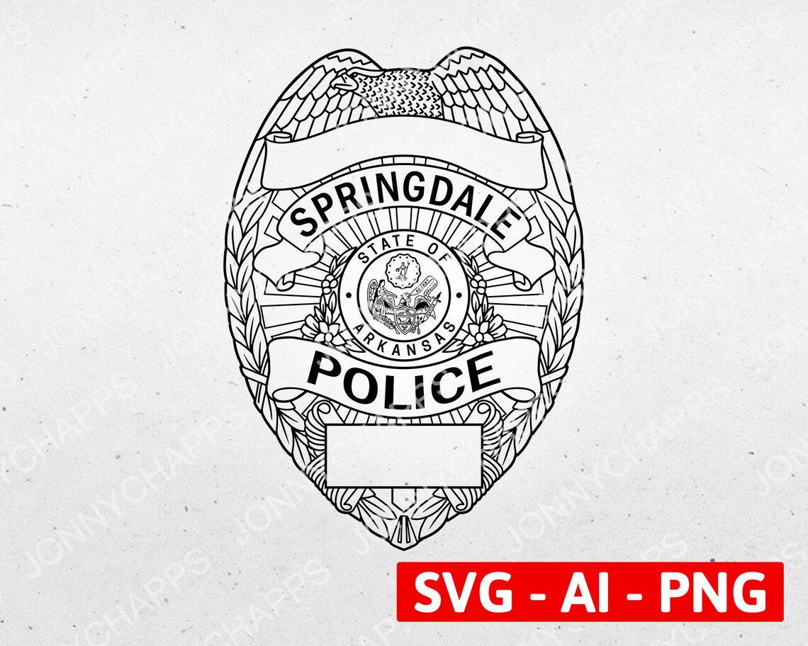 Springdale AR Police Department Badge Arkansas City Law - Etsy