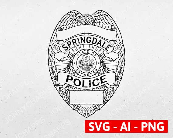 Springdale AR Police Department Badge Arkansas City Law - Etsy