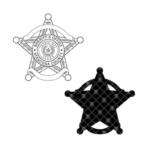 Atascosa Texas Sheriff Badge SVG, ACSO County Sheriff's Office Star ...