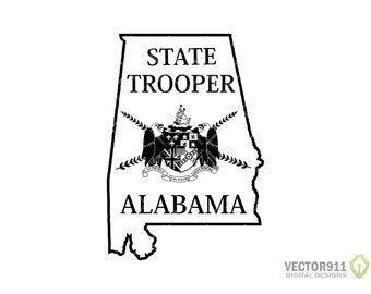 Alabama State Trooper Badge SVG - Etsy