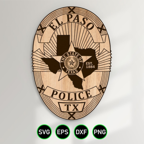 Police Badge Svg - Etsy