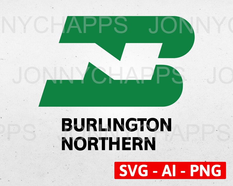 Burlington Northern Railroad Logo BN Railway Decal Digital | Etsy