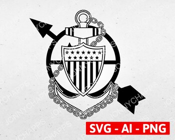 Uscg Anchor Vector - Etsy