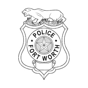 Fort Worth Texas Police Badge SVG, City Police Department Officer ...