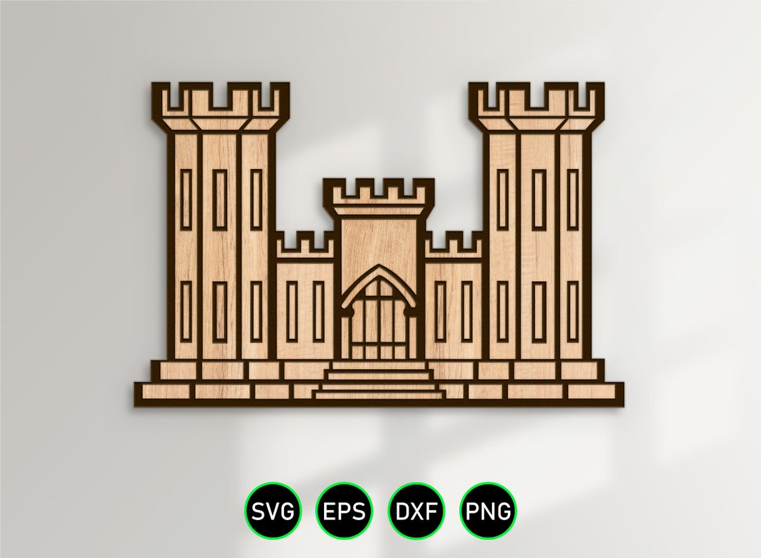 Army Corps of Engineers Castle SVG, USACE Army Engineer Castle Vector ...