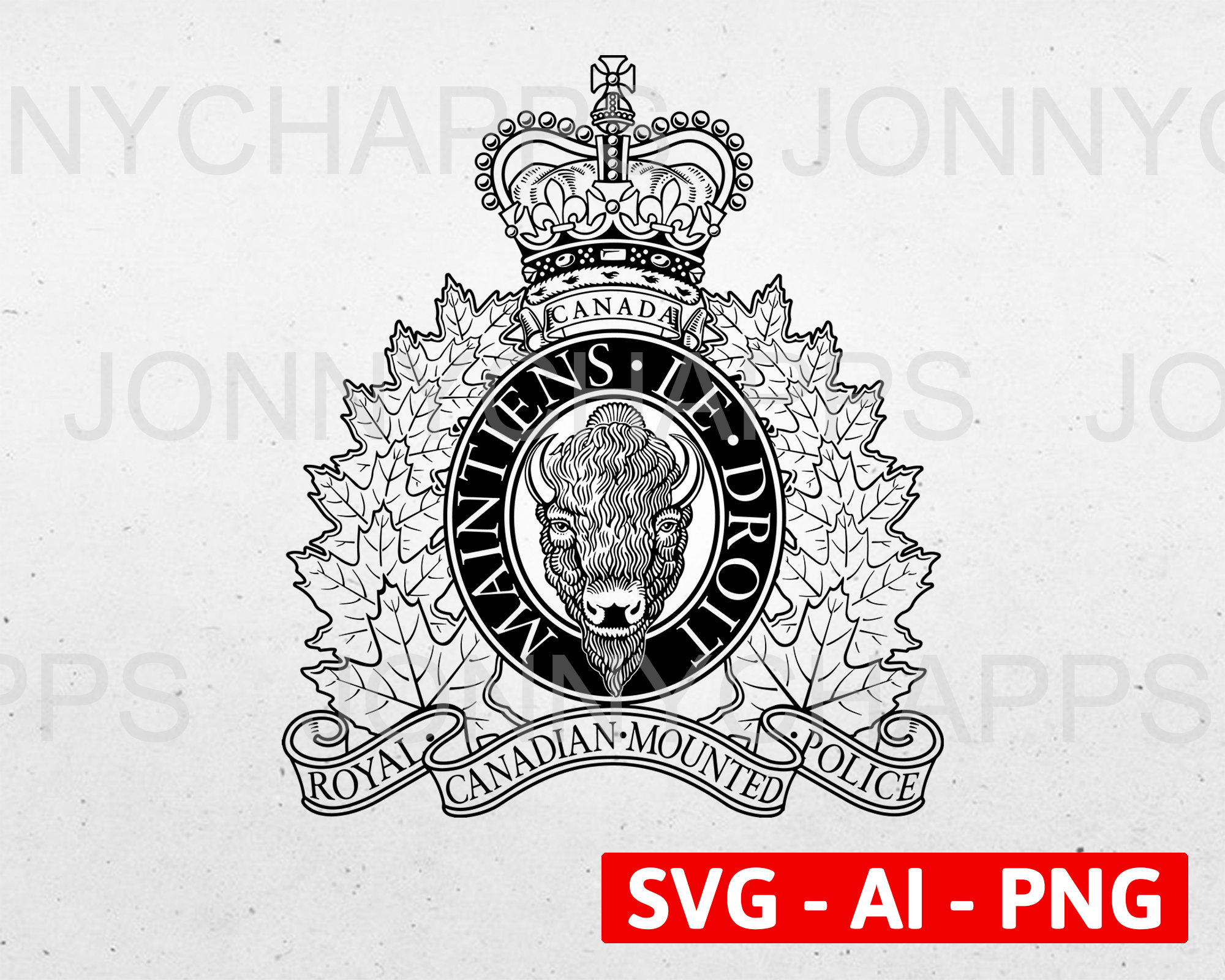 Royal Canadian Mounted Police RCMP Insignia Canada Law | Etsy