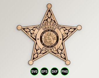 Orange County Sheriff Badge SVG - Etsy