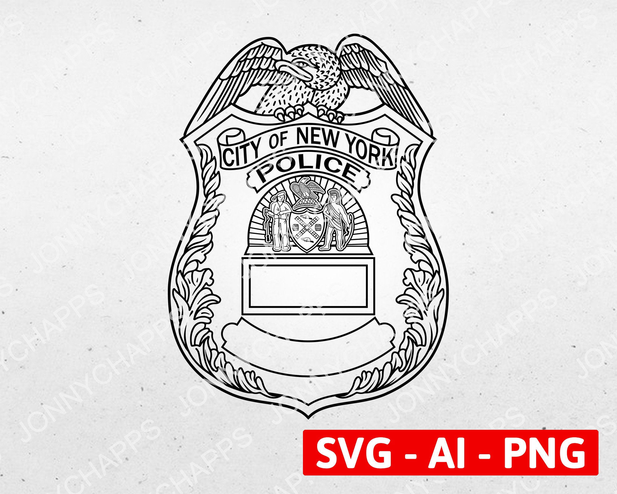 Nypd Detective Badge Outline