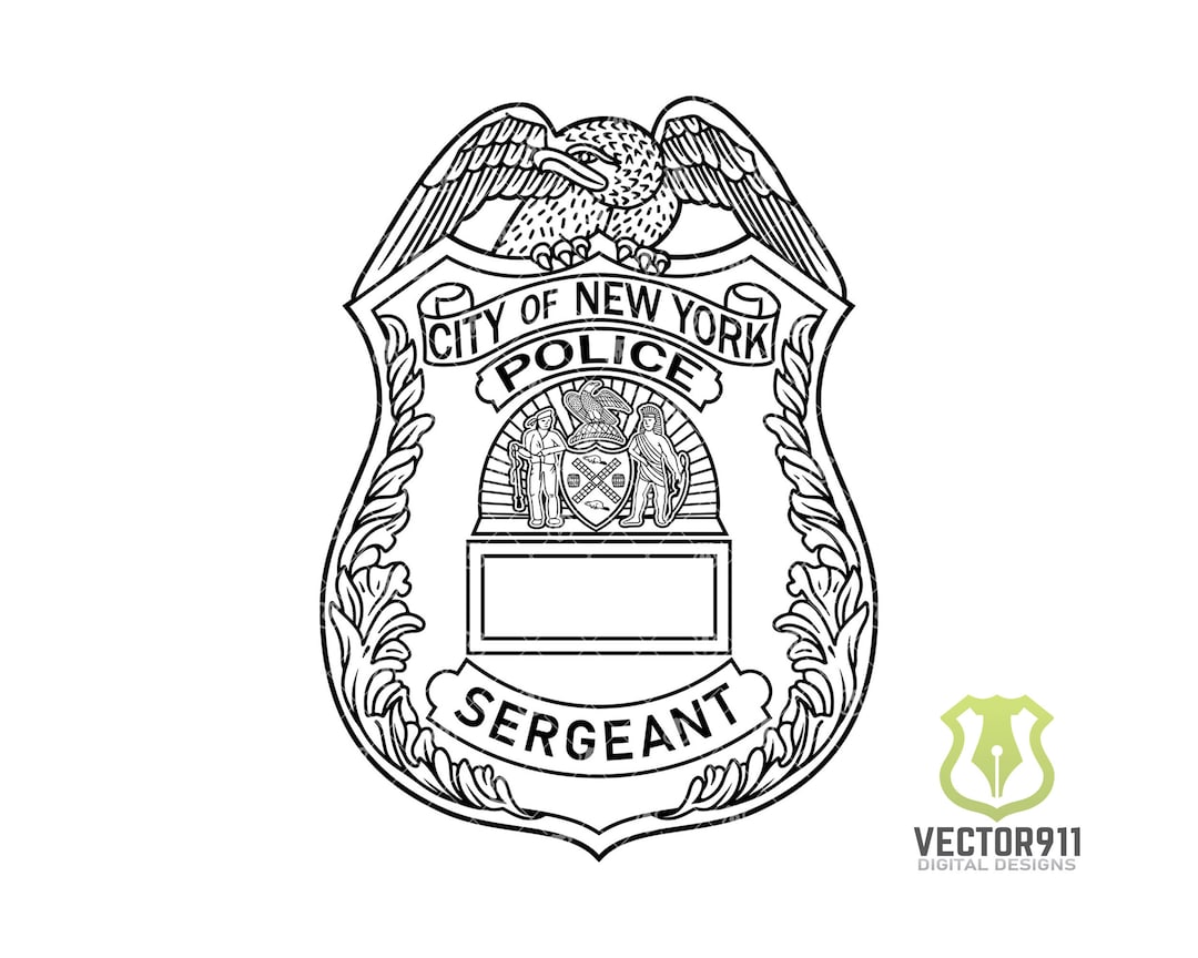 Nypd Detective Badge Outline