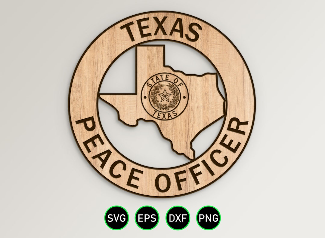 Texas Peace Offizier Abzeichen SVG, Strafverfolgungspolizist Vektor ...