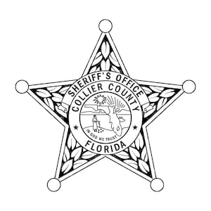 Collier Florida Sheriff Badge SVG, County Sheriff's Office Star Vector ...