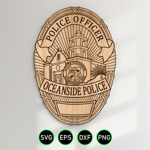 Oceanside California Police Badge SVG, City Police Department Officer ...