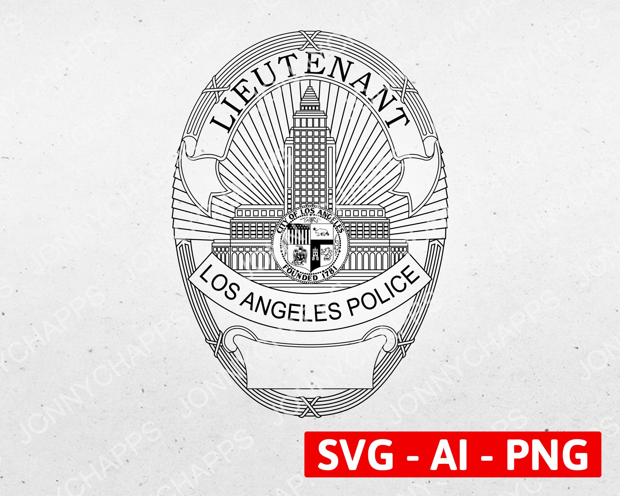 LAPD Lieutenant Badge Los Angeles Police Department LT Law | Etsy