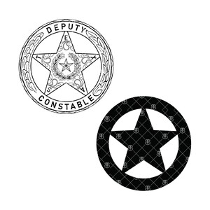 Texas Deputy Constable Badge SVG, Constables Department Vector Clipart ...