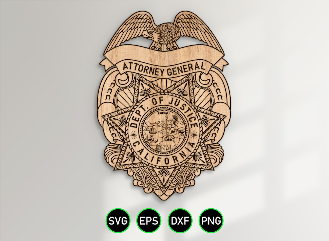 California Attorney General Badge SVG, CAL Department of Justice AG ...