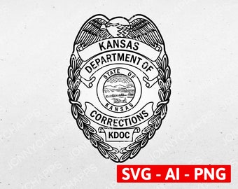 Correctional Officer Badge Svg - Etsy Israel