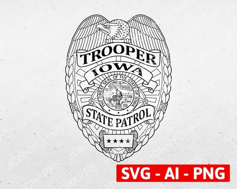 Iowa State Patrol Trooper Badge IA Highway Police Law | Etsy