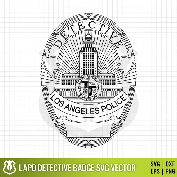 Lapd Detective Badge - Etsy